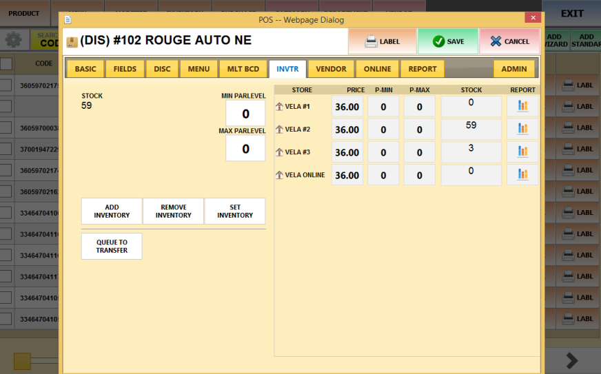 Inventory Tab | VelaPOS KB